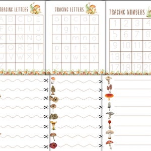 MUSHROOMS Pre-k and K Activity Pack, Homeschool, Digital, Instant ...