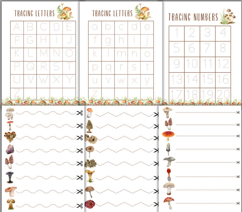 MUSHROOMS Pre-k and K Activity Pack, Homeschool, Digital, Instant ...