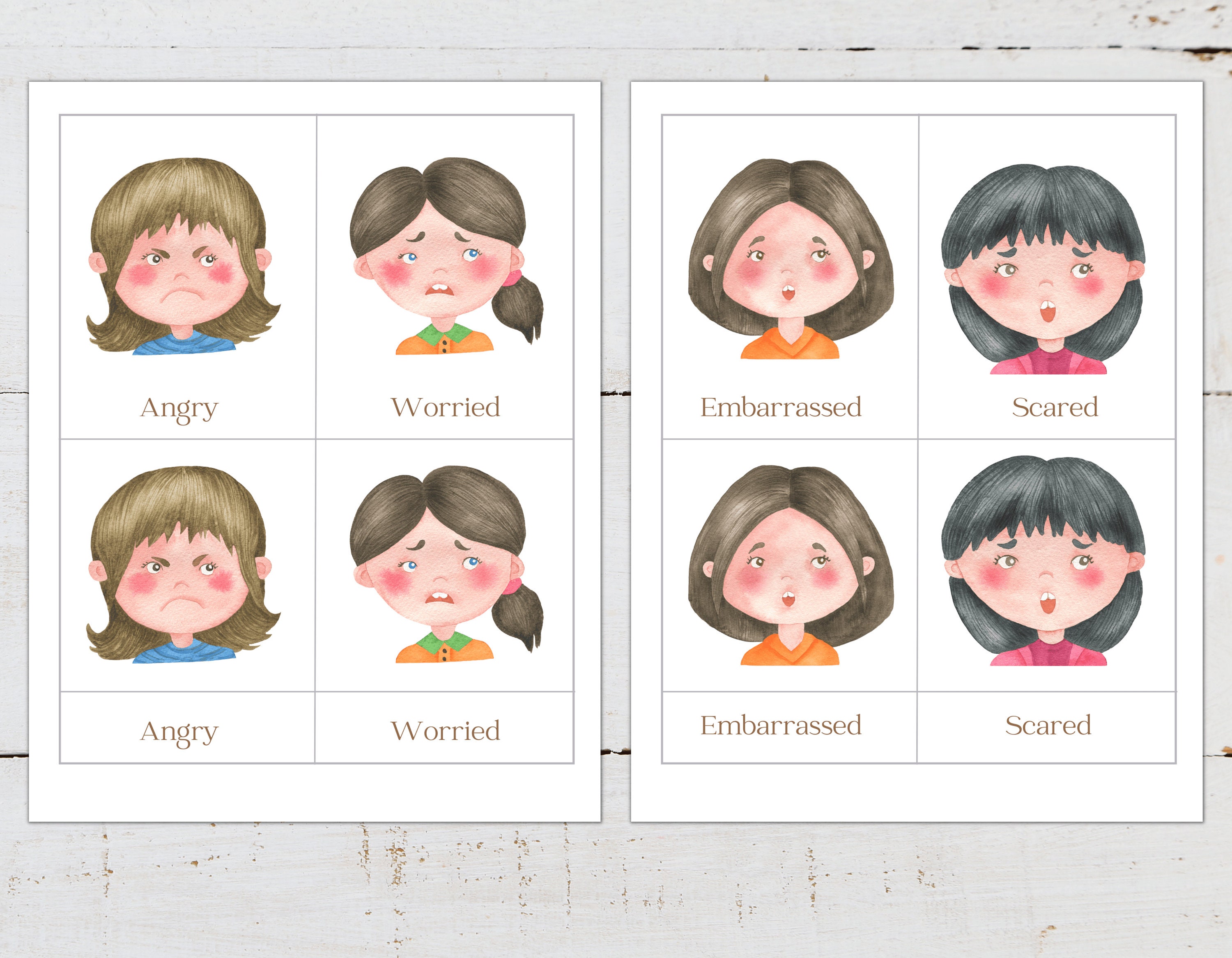 FEELINGS Mini Poster + 3-part Cards, 2 Card Sizes, Homeschool ...