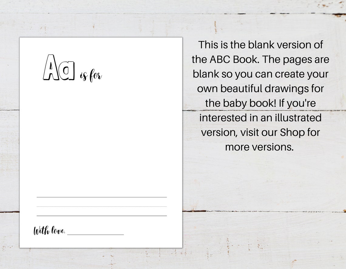 Baby's First ABC Book, Printable ABC Book, Baby's First Alphabet Book ...