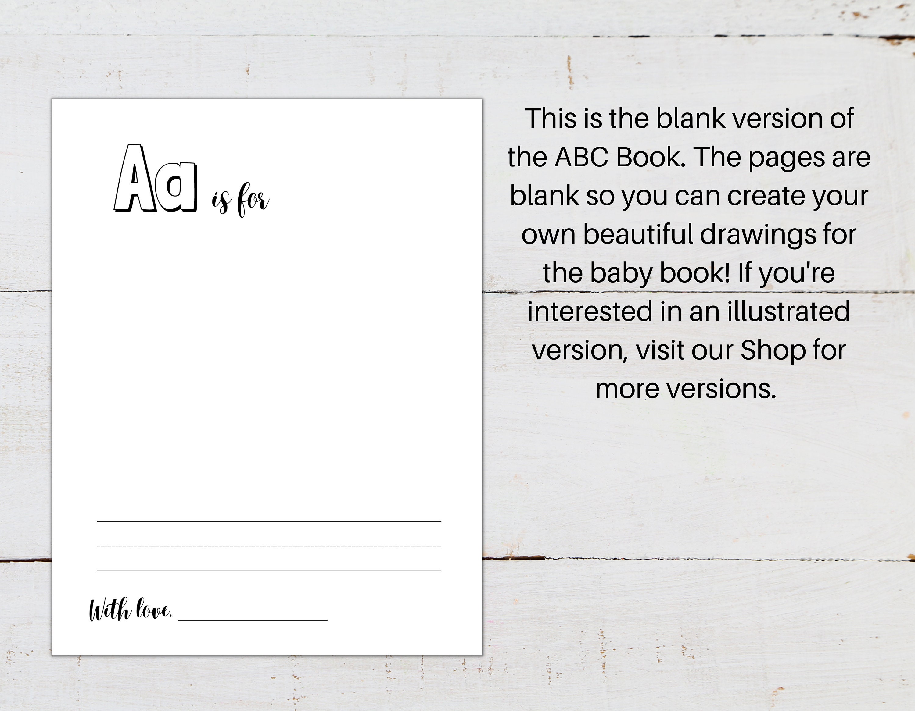 Baby's First ABC Book, Printable ABC Book, Baby's First Alphabet Book ...