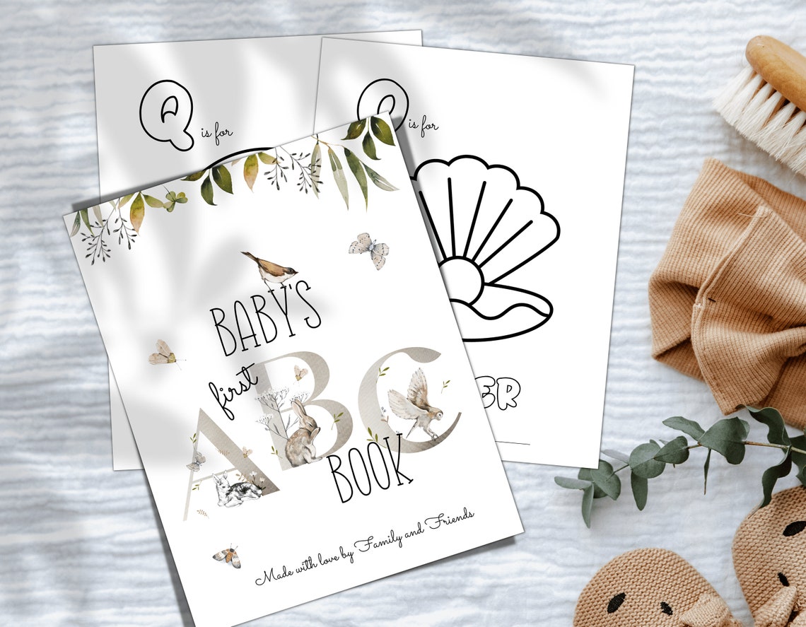 Baby's First ABC Book, Printable ABC Book, Baby's First Alphabet Book ...