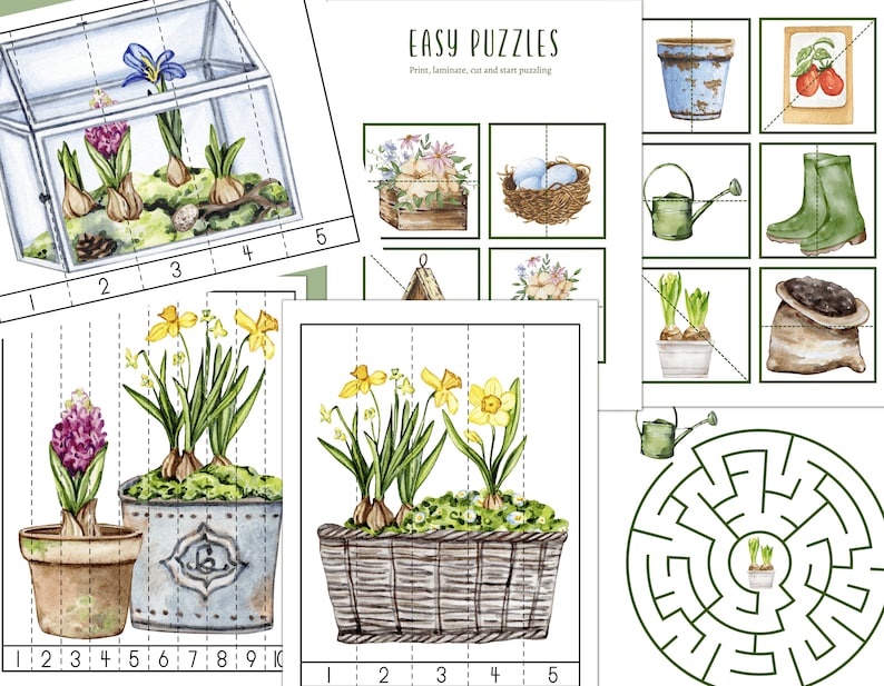 SPRING GARDEN Pre-k and K Activity Pack Homeschool Digital - Etsy