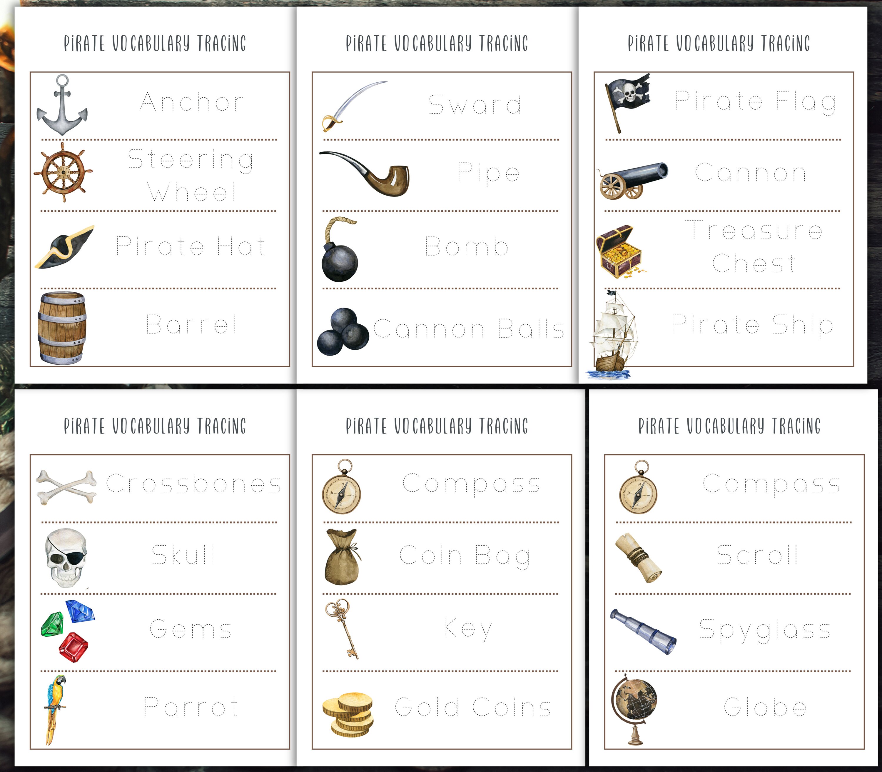 PIRATE Pre-k and K Activity Pack, Homeschool, Digital, Instant DOWNLOAD ...