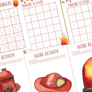 FIRE SAFETY Pre-k and K Activity Pack, Homeschool, Digital, Instant ...