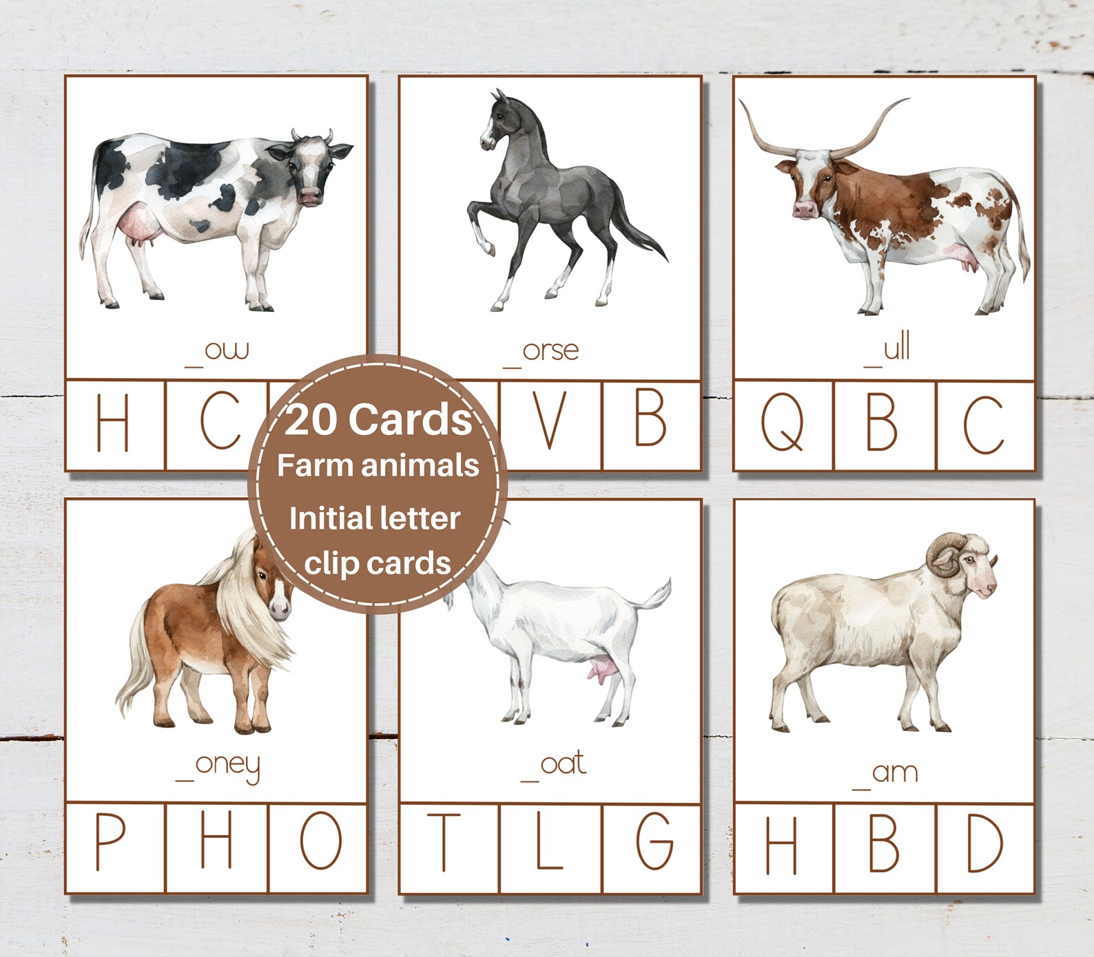 Farm Animals Activities, Poster, 3-part Cards, Puzzles, Pattern Match ...