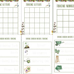 SPRING GARDEN Pre-k and K Activity Pack, Homeschool, Digital, Instant ...