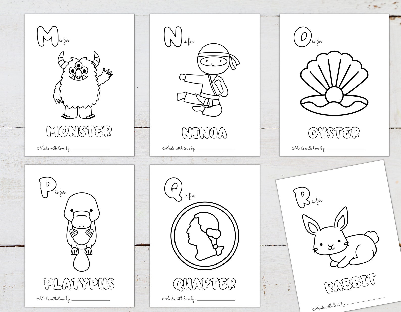 Baby's First ABC Book, Printable ABC Book, Baby's First Alphabet Book, Forest Animals DIY Abc ...