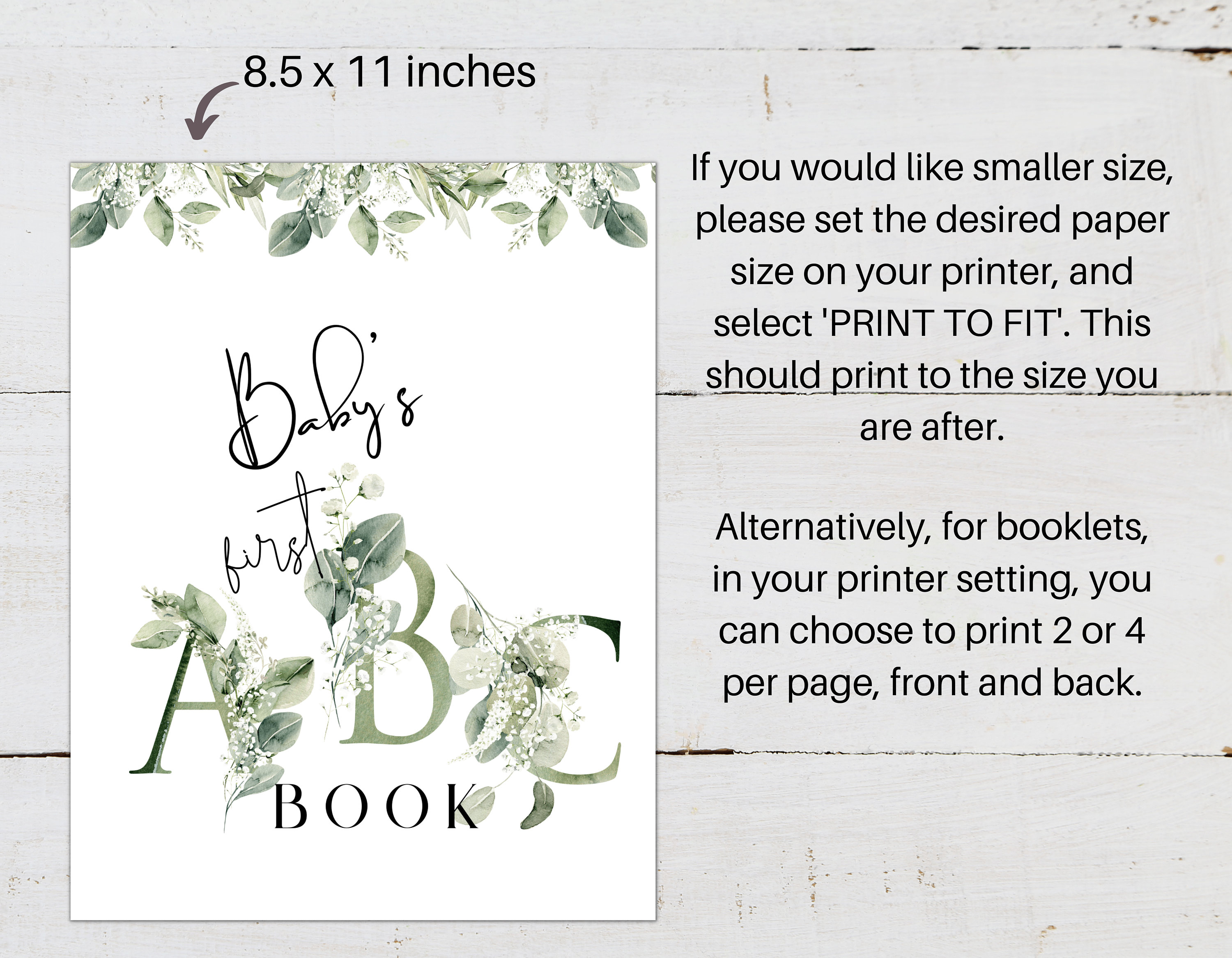 Baby's First ABC Book, Printable ABC Book, Baby's First Alphabet Book ...