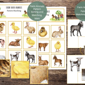 Farm Animals BUNDLE, Poster, 3-part Cards, Puzzles, Pattern Match ...