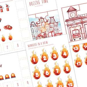 FIRE SAFETY Pre-k and K Activity Pack, Homeschool, Digital, Instant ...