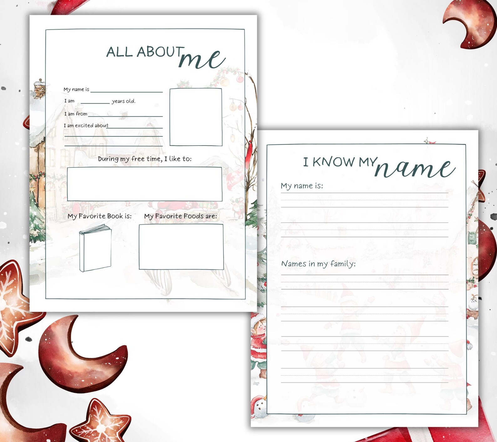 CHRISTMAS MORNING MENU, Homeschool Printables, Instant Download - Etsy