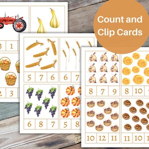 AUTUMN HARVEST Pre-k and K Activity Pack, Homeschool, Digital, Instant ...