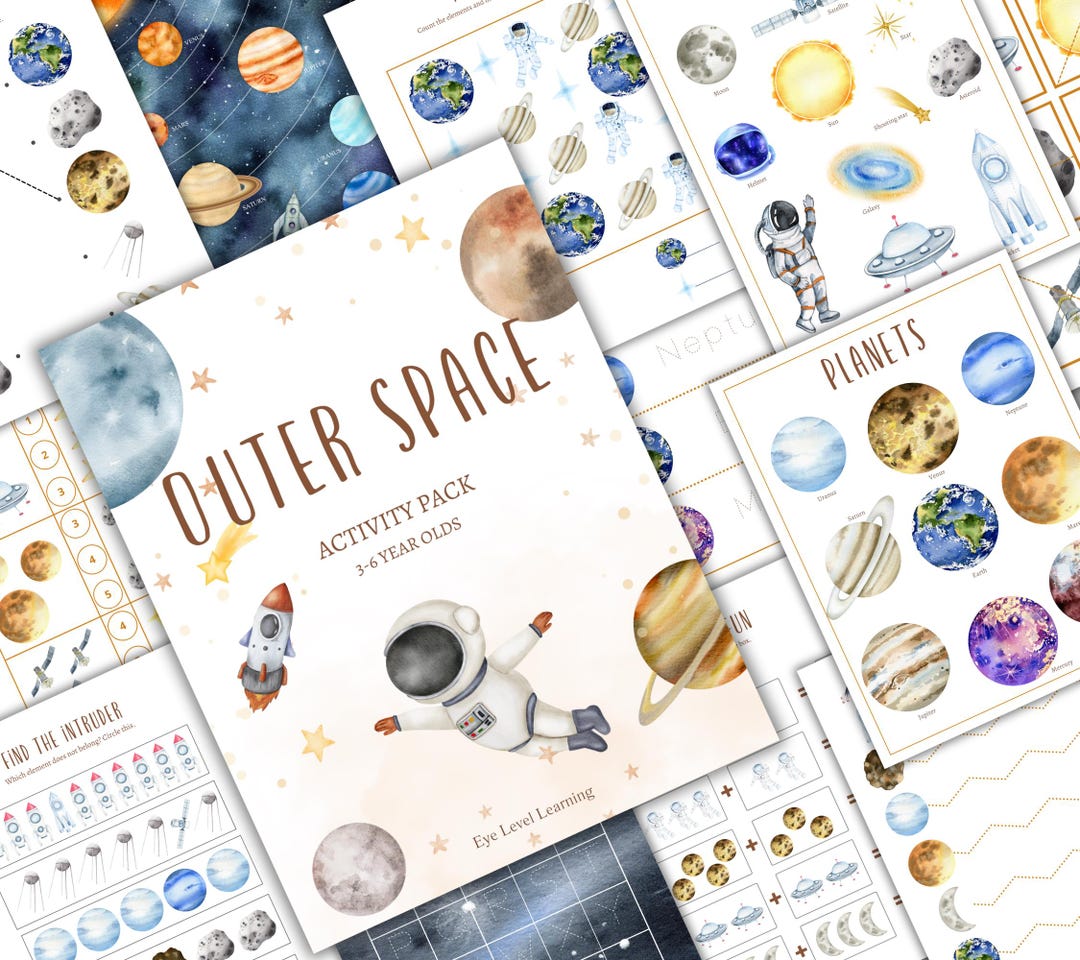 SPACE Pre-k and K Activity Pack, Homeschool, Digital, INSTANT DOWNLOAD ...