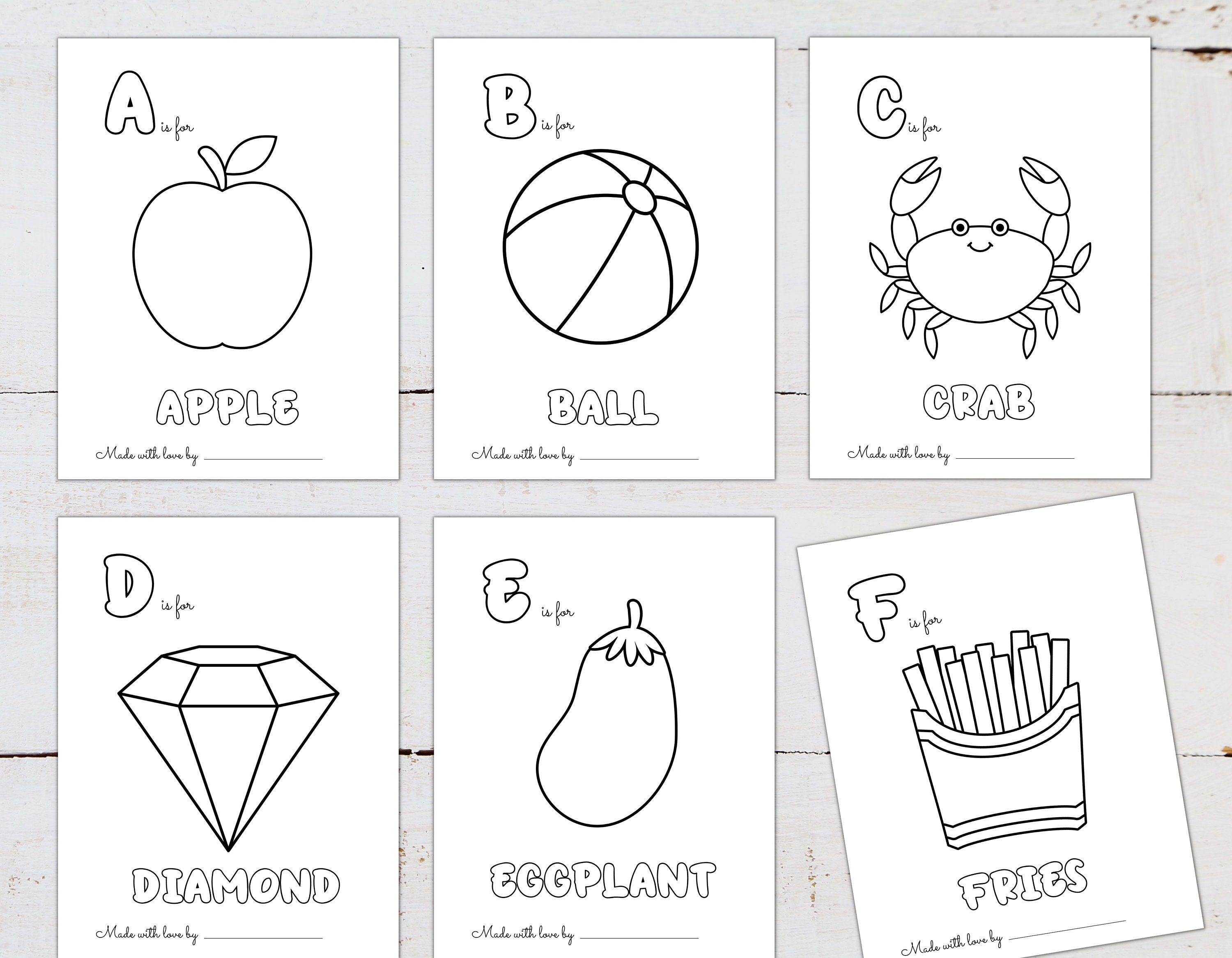 Baby's First ABC Book, Printable ABC Book, Baby's First Alphabet Book ...