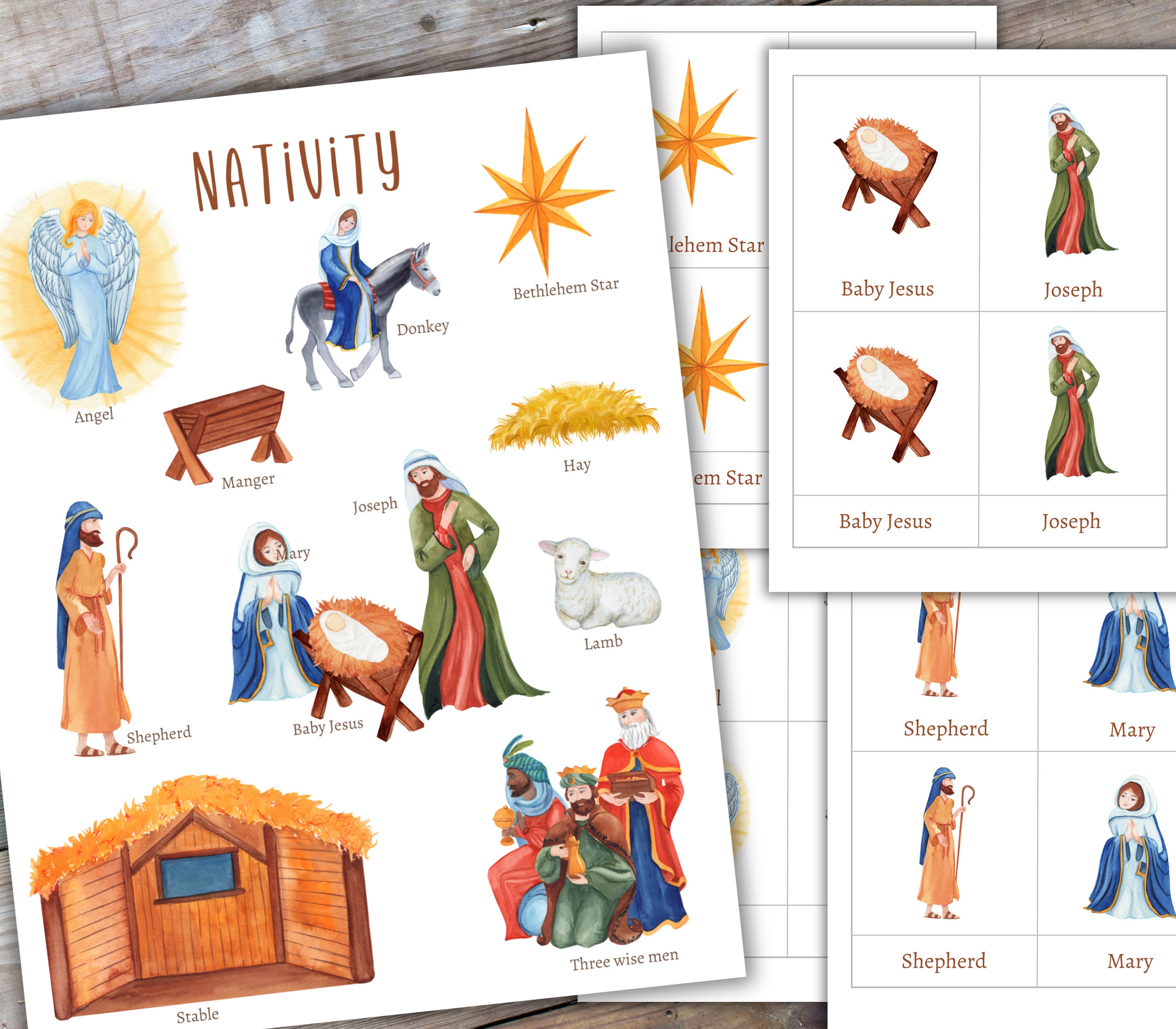 NATIVITY Pre-k and K Activity Pack, Homeschool, Digital, Instant ...