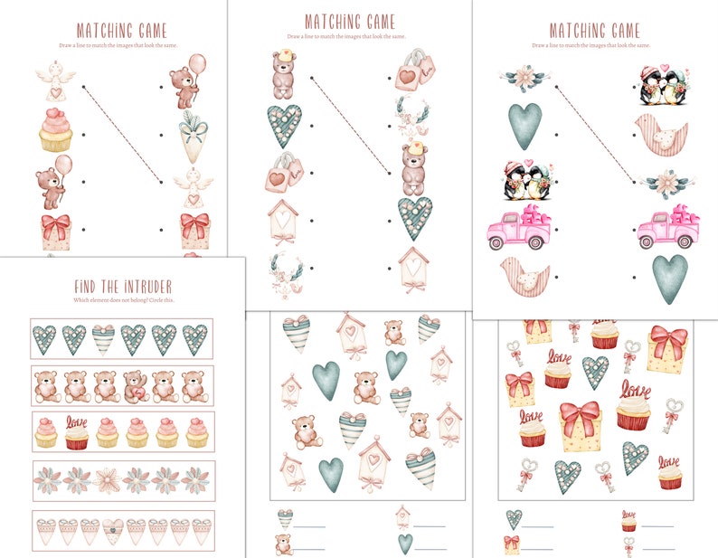 VALENTINE Pre-k and K Activity Pack Homeschool Digital - Etsy