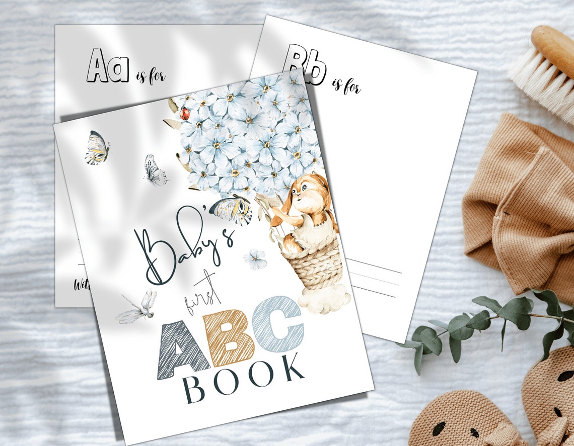 Baby's First ABC Book, Printable ABC Book, Baby's First Alphabet Book ...