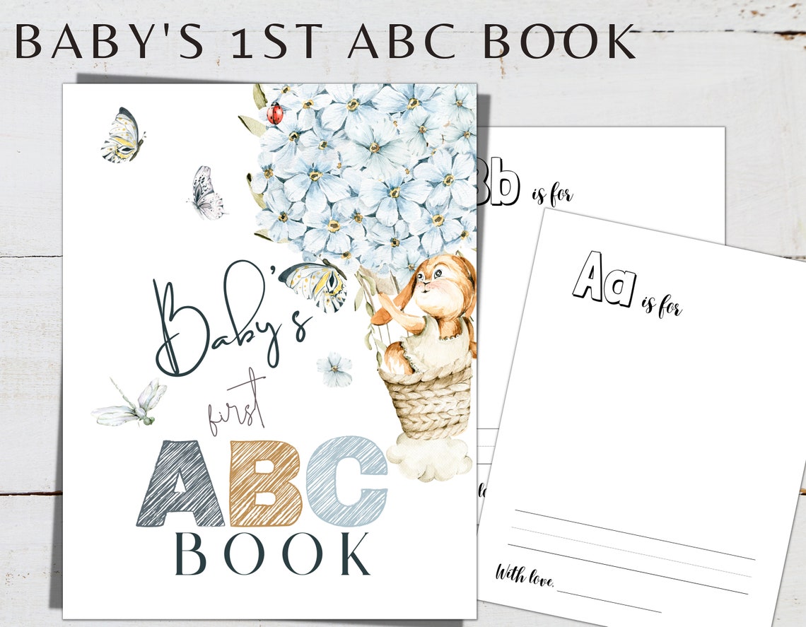 Baby's First ABC Book, Printable ABC Book, Baby's First Alphabet Book ...