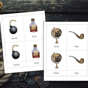 PIRATE VOCABULARY Mini Poster + 3-part Cards, Homeschool, Montessori ...