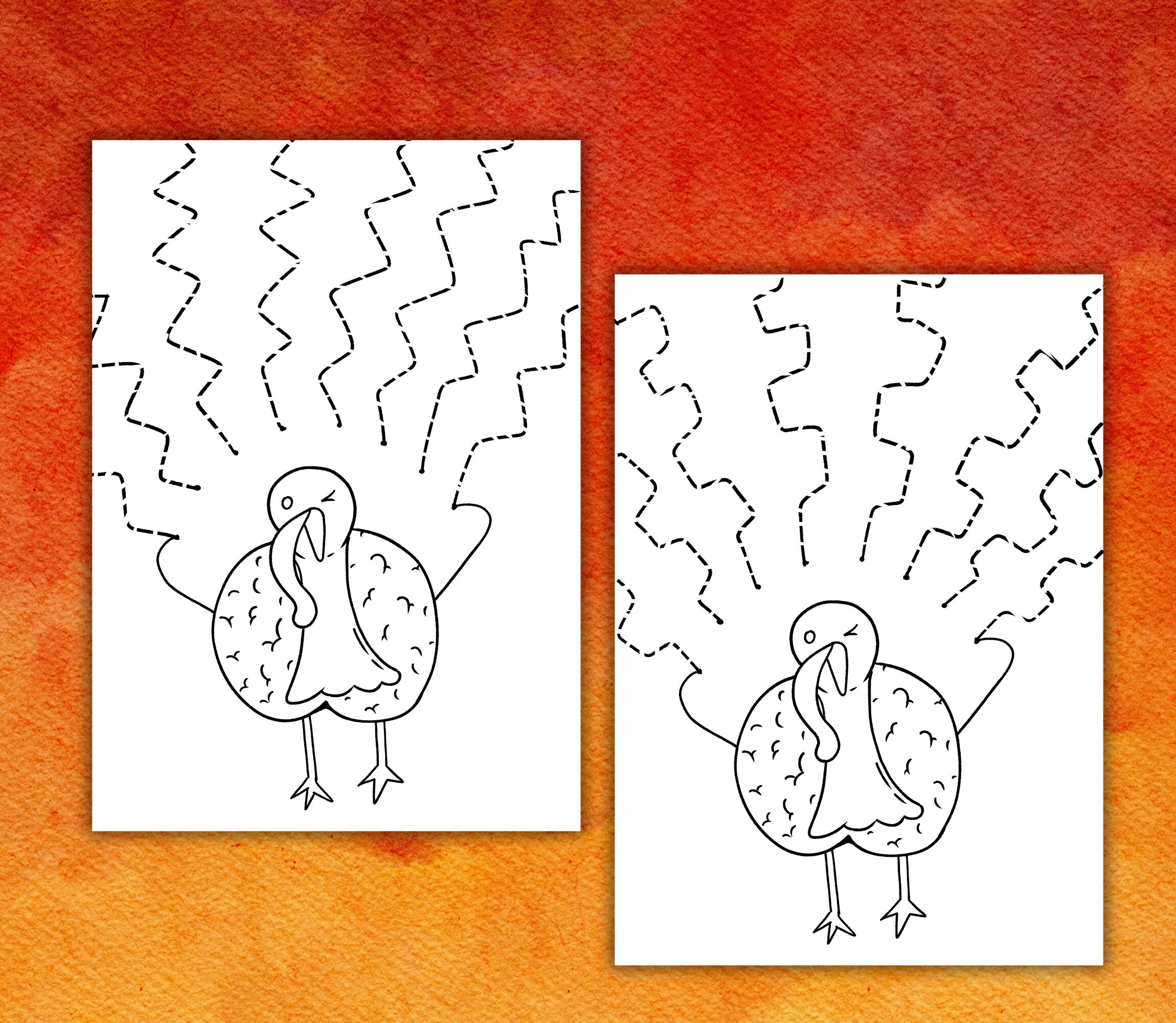 TURKEY Scissors Skills Activity Pages, Preschool Printable, Homeschool ...