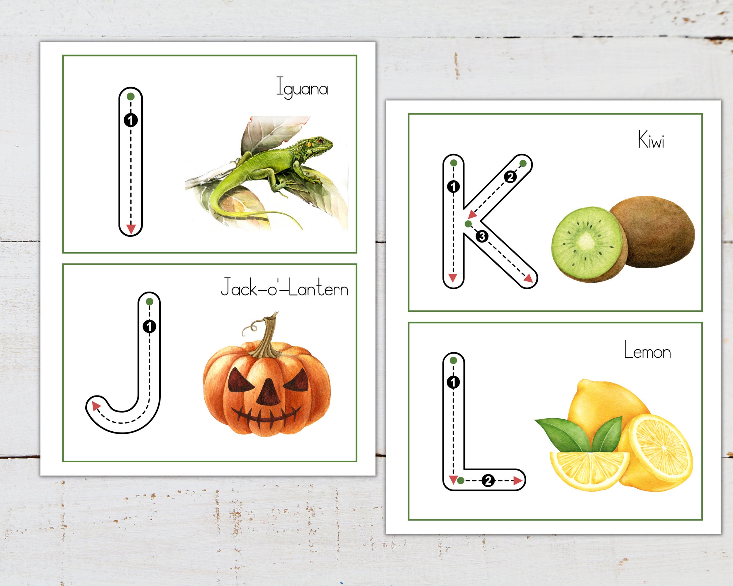 ABC Tracing Cards, A to Z Tracing, Instant Download - Etsy