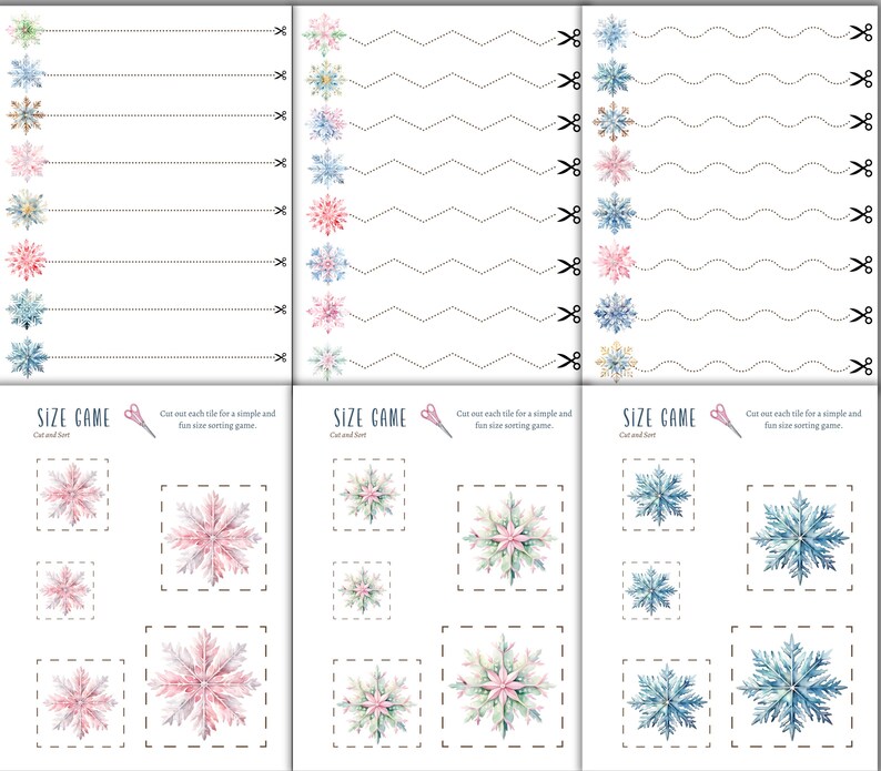 SNOWFLAKES Pre-k and K Activity Pack, Homeschool, Digital, Instant ...