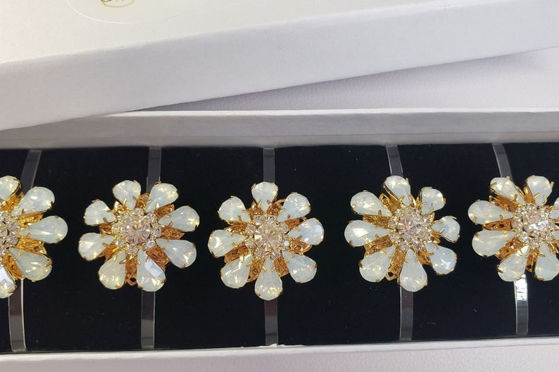 Forget Me Not Flower NO SEW Clip on Button Covers Set of 6 Button ...