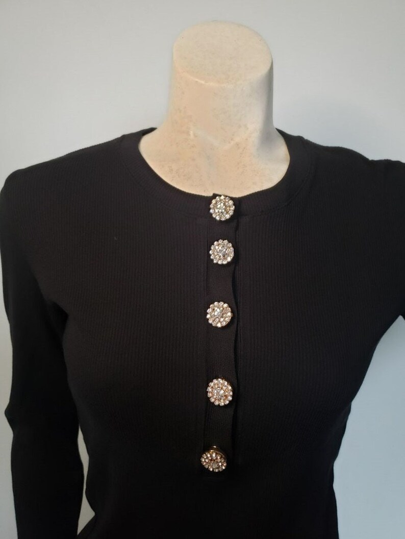 Milan Cubic Zirconia and Rose Gold Silver NO SEW Clip on Button Covers ...