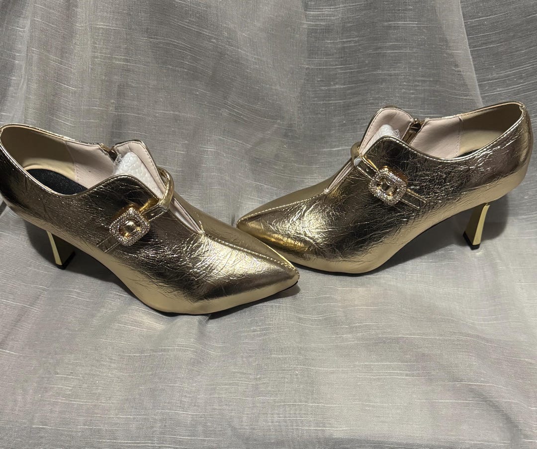 Women’s Gold Booties - Etsy