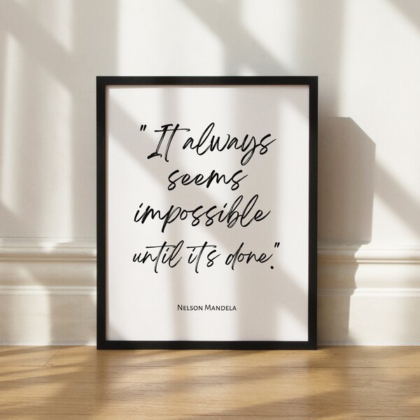 Nelson Mandela Quote - Etsy