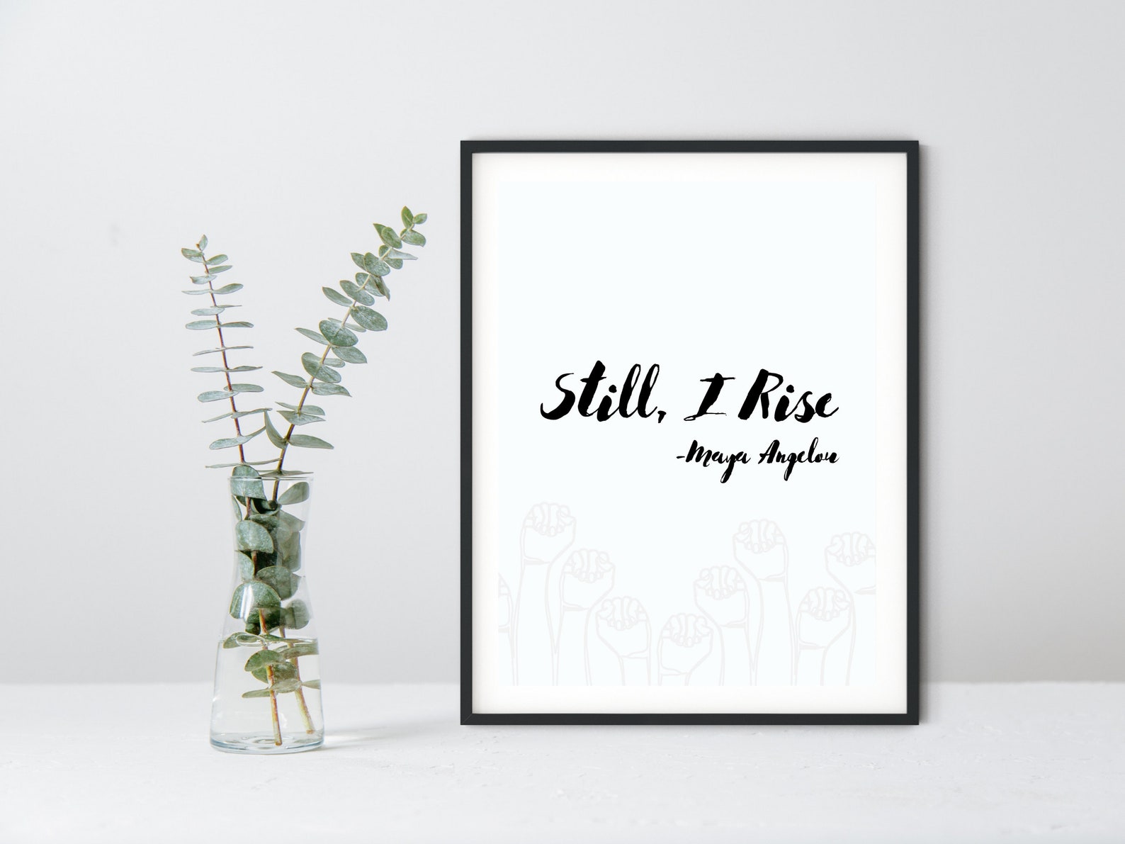 Still I Rise Printable Wall Art Maya Angelou Inspirational - Etsy