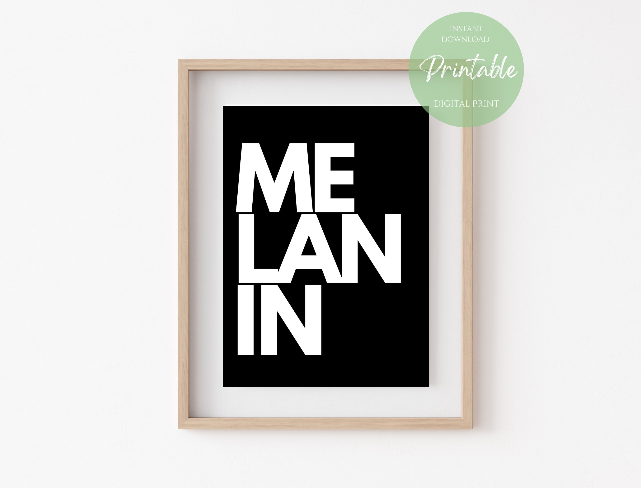 Melanin Printable Wall Art Digital Office Print Black - Etsy