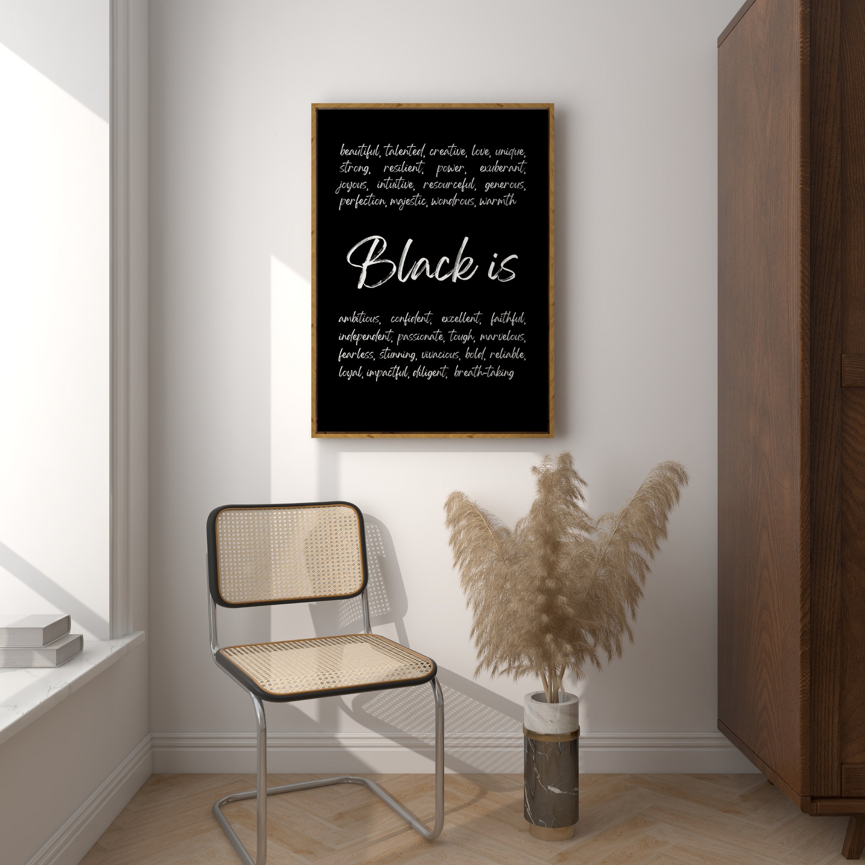 Black is Poster Printable Black Art Empowerment Art Self - Etsy