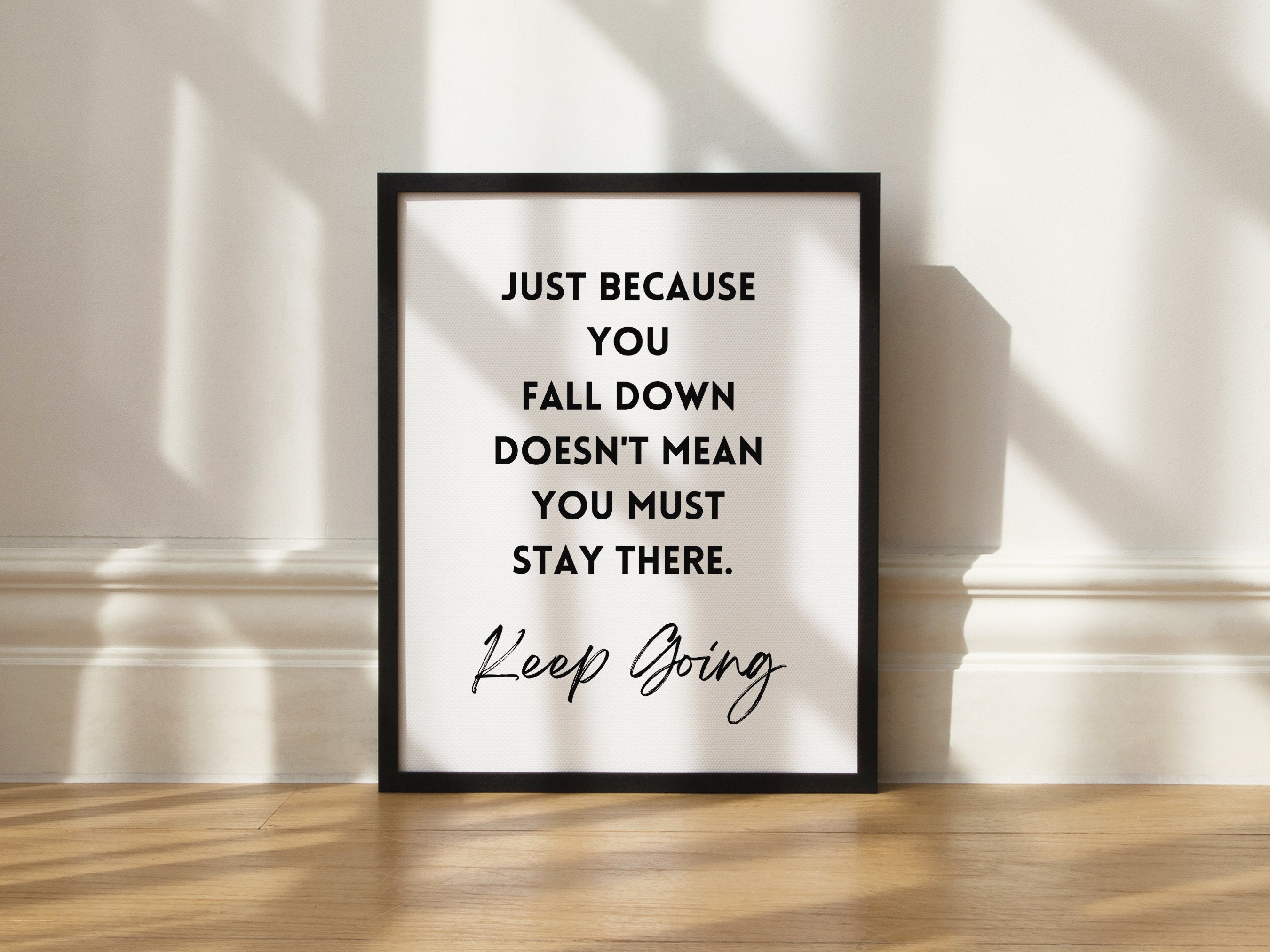 Keep Going Printable Wall Art, Digital Download, Motivational Art Print ...