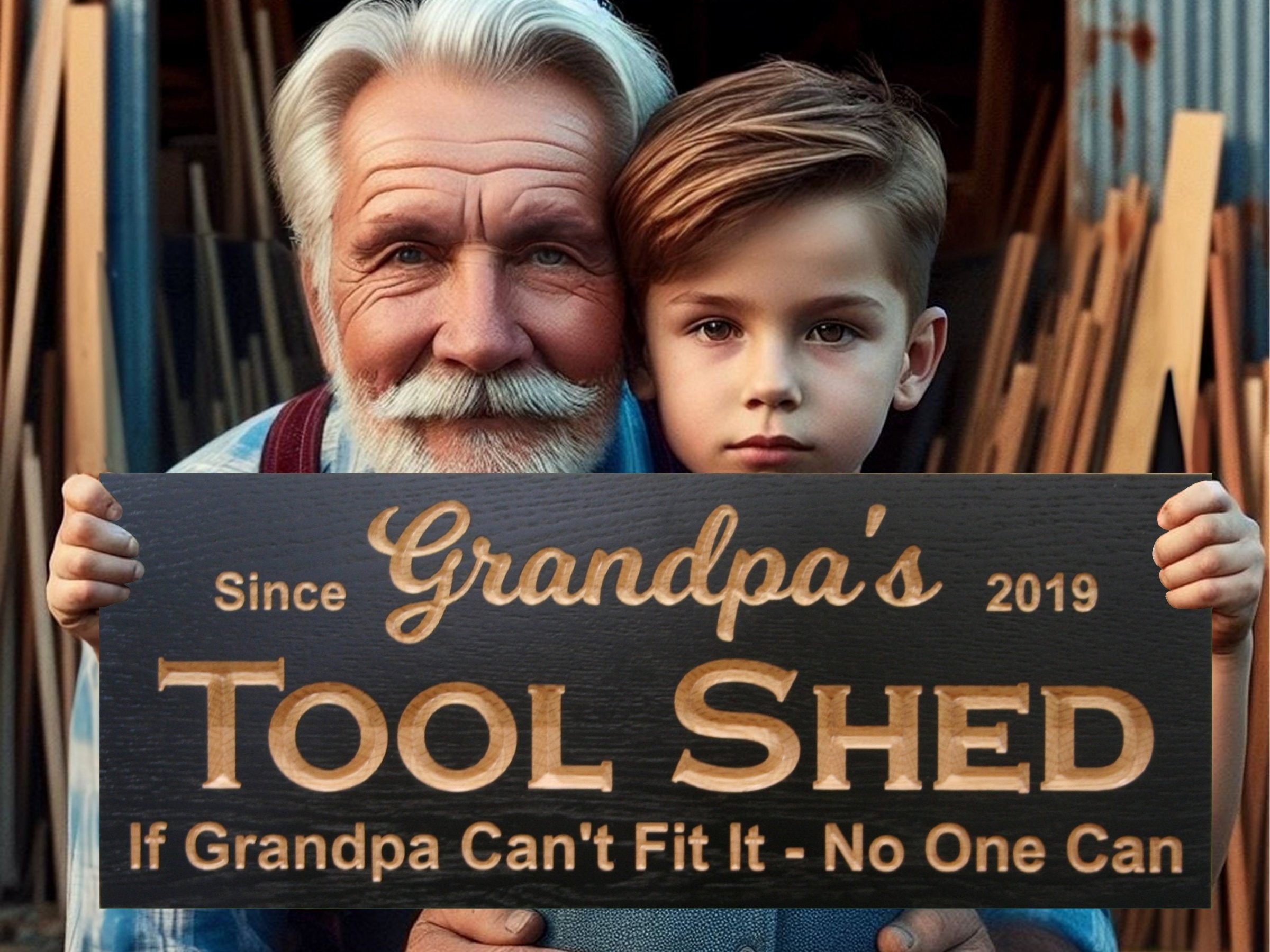 Custom Wooden Shop Sign Wood Workshop Sign Gifts for Men Gifts for Him ...