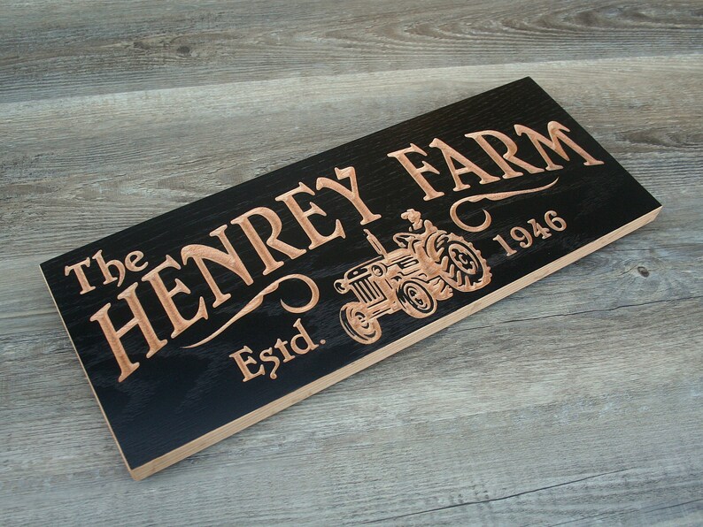 Exclusive Family Farm Sign: Tailored Design With a Tractor Accent, 501 ...
