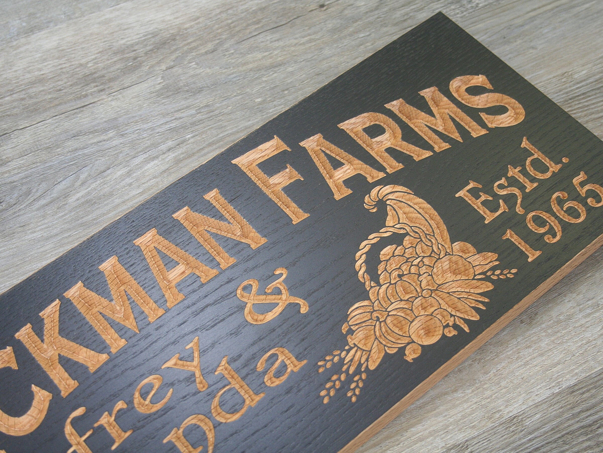 Custom Carved Farm Sign Last Name Sign Perfect for a Farm House Table ...