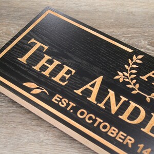 Carved Sign Marriage Gift Personalized Last Name Plaque Rustic Wedding ...