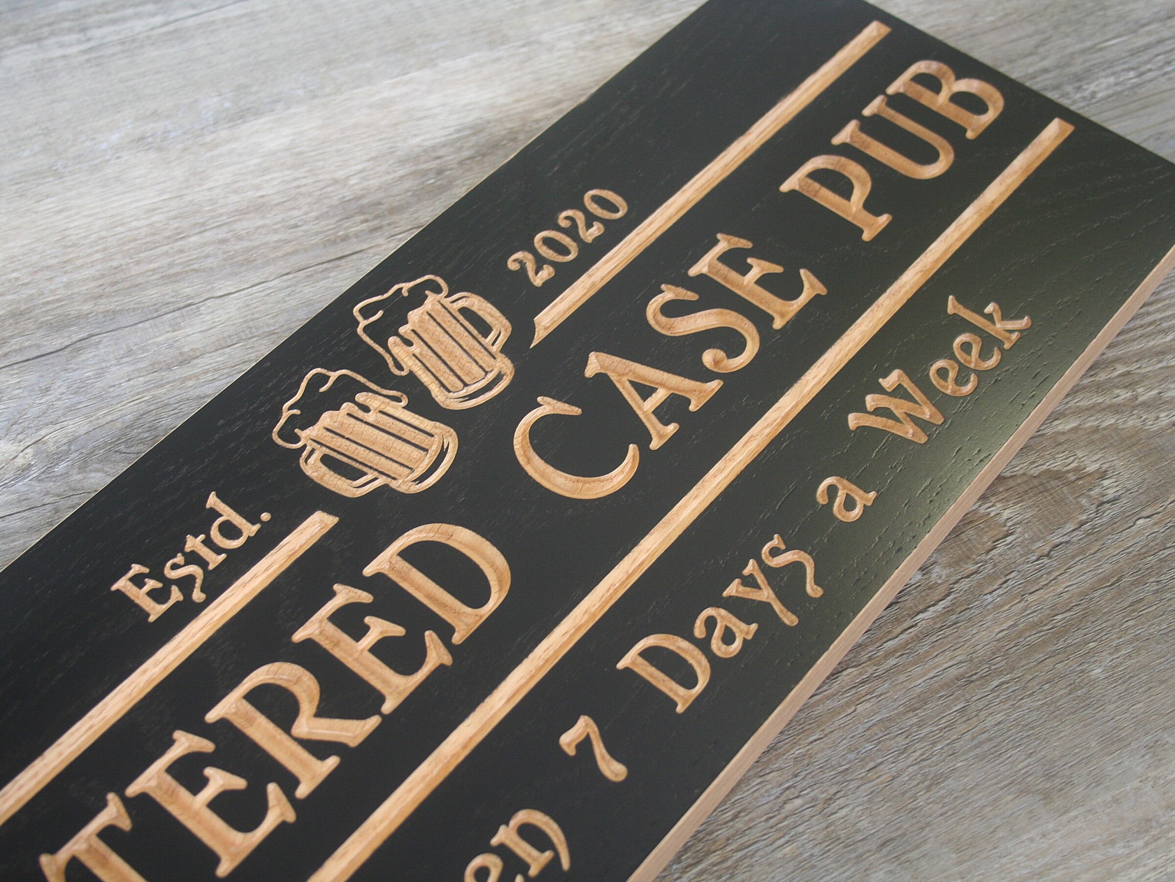 Bar Sign Personalized Custom Wood Bar Sign Man Cave Bar Garage Man Cave ...