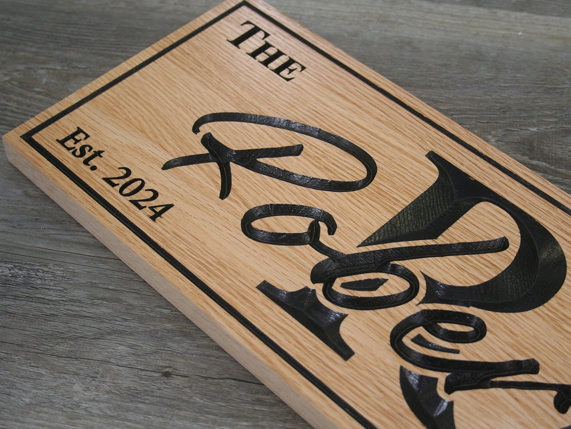 Rustic Wood Last Name Sign: Personalized Family Name Decor for ...