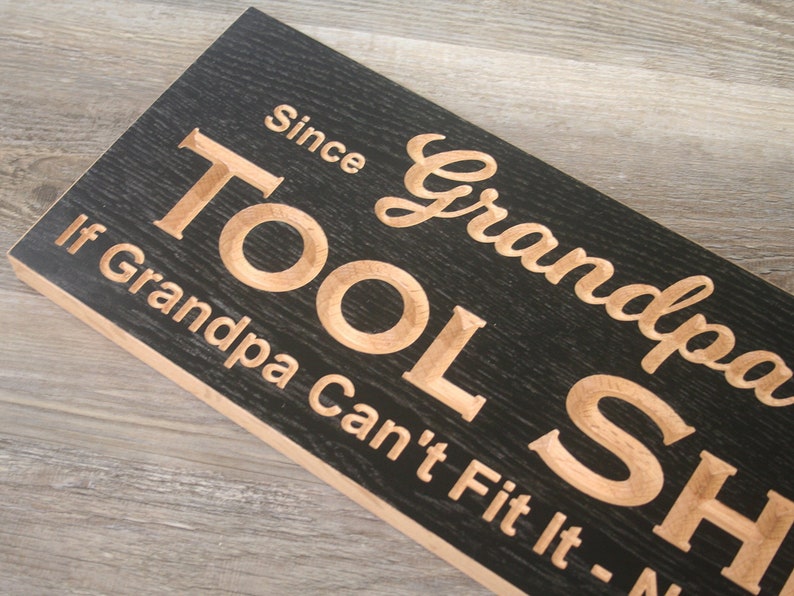 Custom Wooden Shop Sign Wood Workshop Sign Gifts for Men Gifts for Him ...