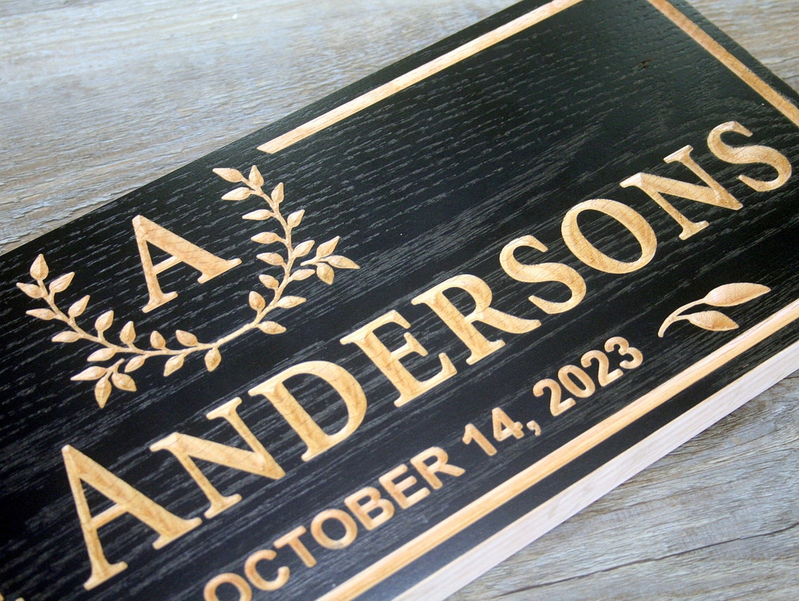 Custom Wooden Sign for Home Sign Family Last Name Sign Personalized ...