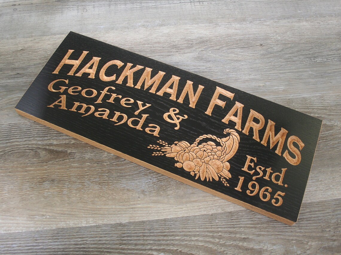 Custom Carved Farm Sign Last Name Sign Perfect for a Farm House Table ...
