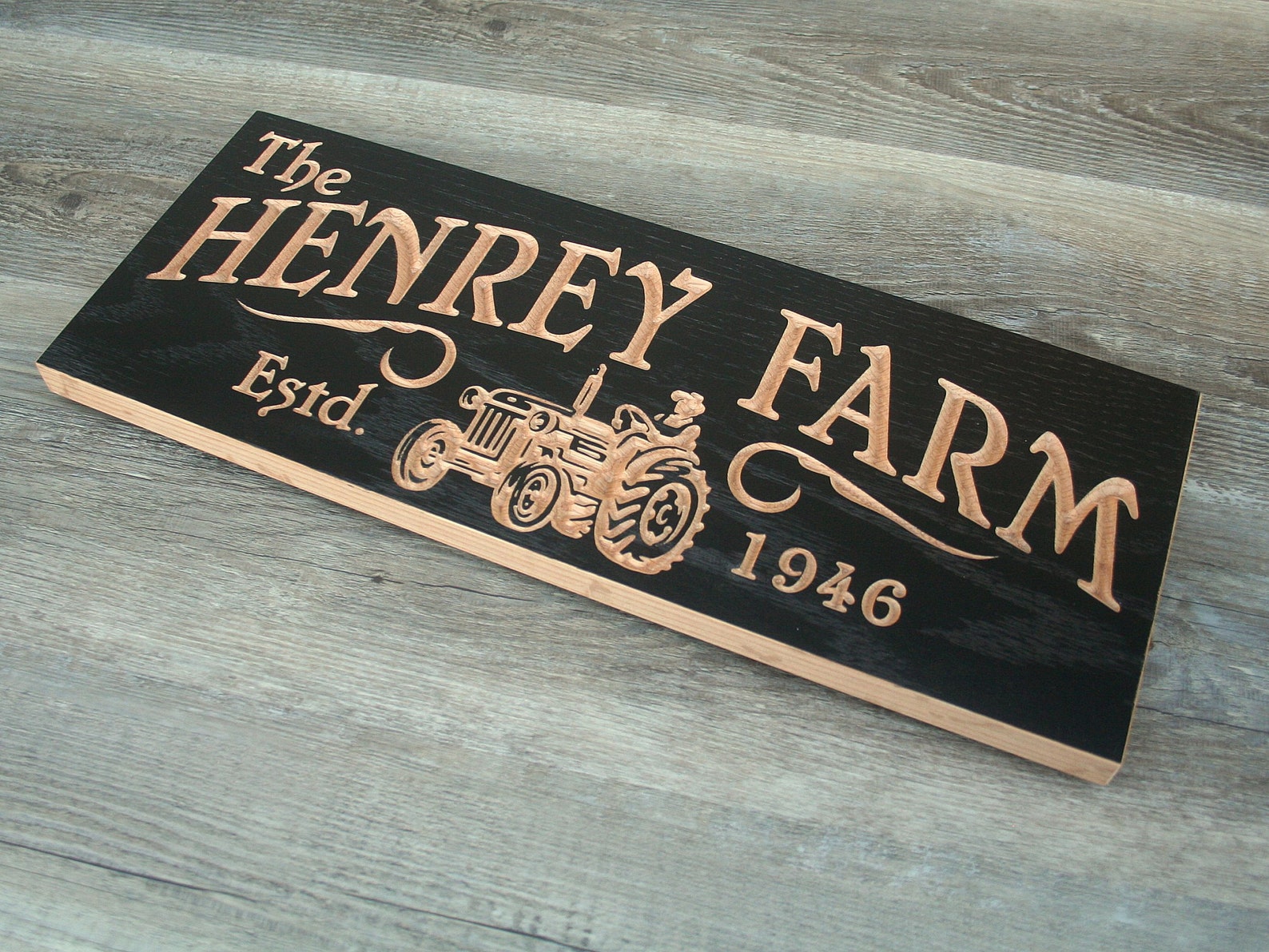Exclusive Family Farm Sign: Tailored Design With a Tractor Accent, 501 ...