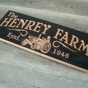 Exclusive Family Farm Sign: Tailored Design With a Tractor Accent, 501 ...