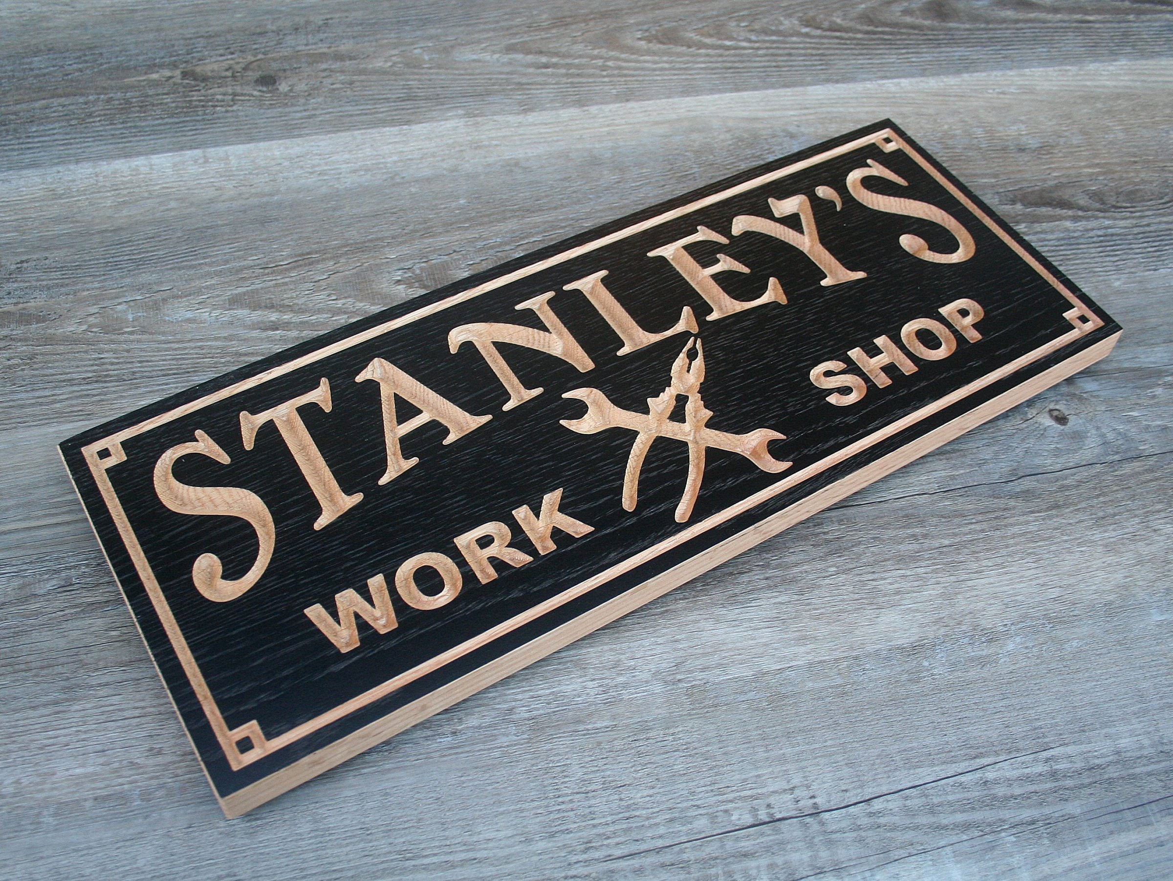 Custom Workshop Sign for Him, Personalized Man Cave - Shop Sign With ...