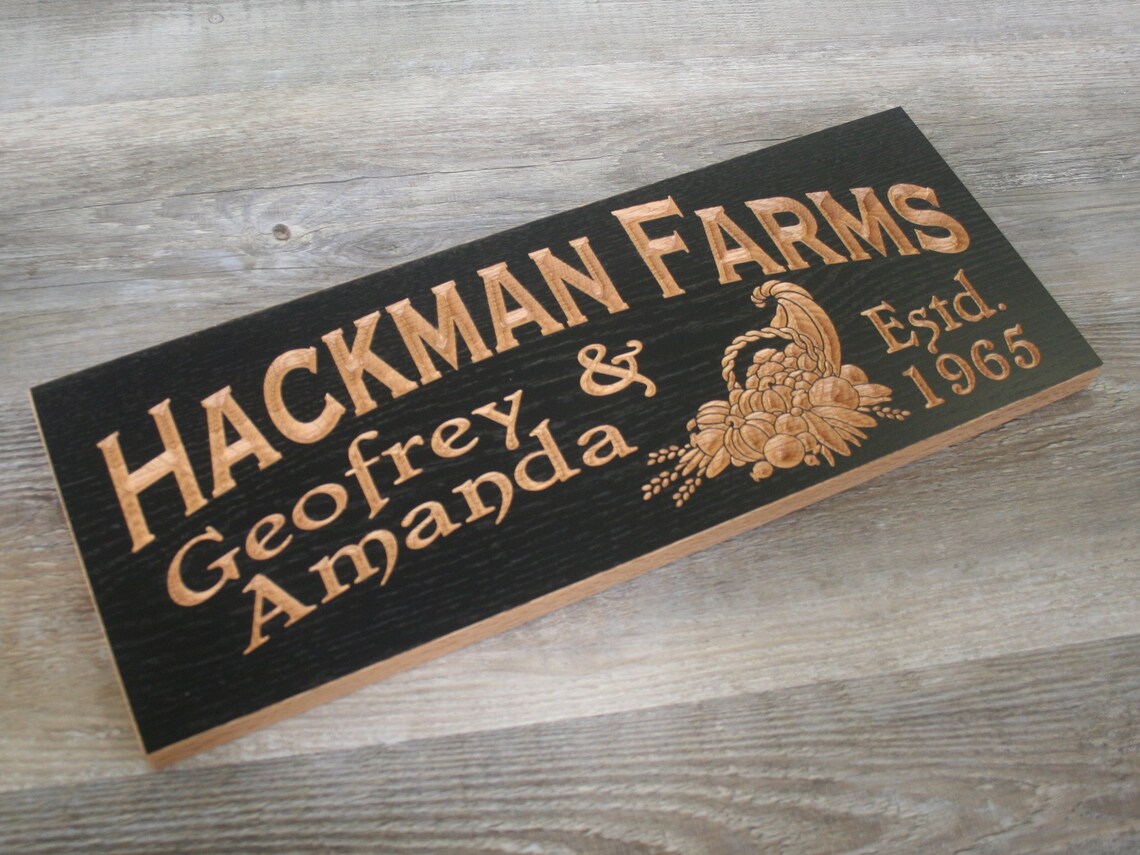Custom Carved Farm Sign Last Name Sign Perfect for a Farm House Table ...