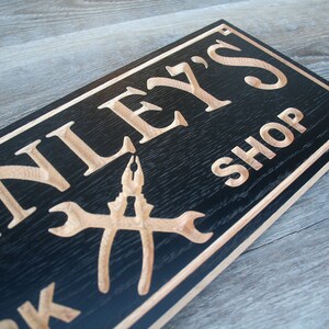 Custom Workshop Sign for Him, Personalized Man Cave - Shop Sign With ...