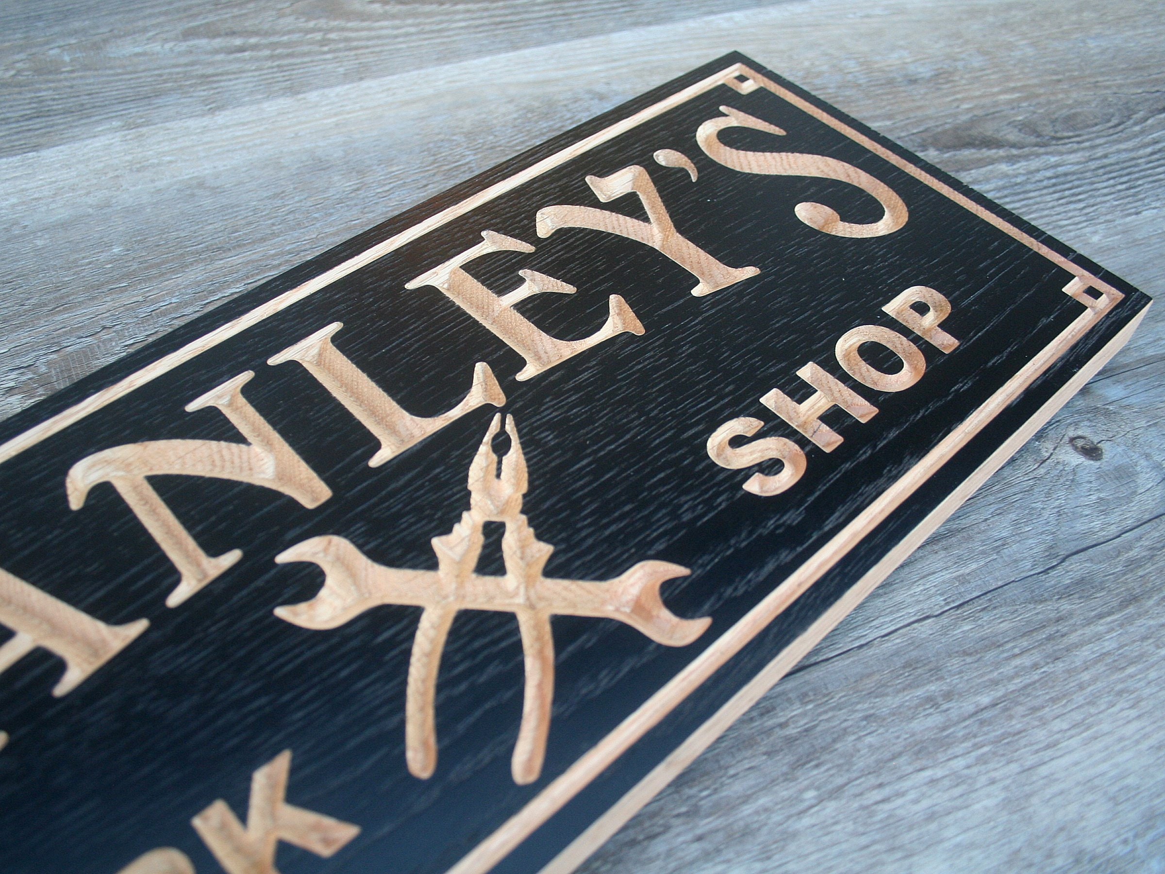 Custom Workshop Sign for Him, Personalized Man Cave - Shop Sign With ...